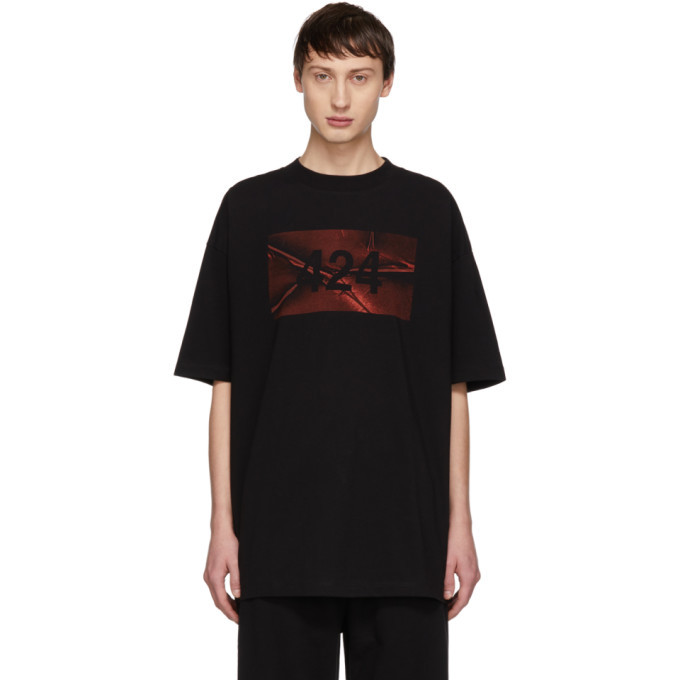 424 Black Logo T-Shirt 424