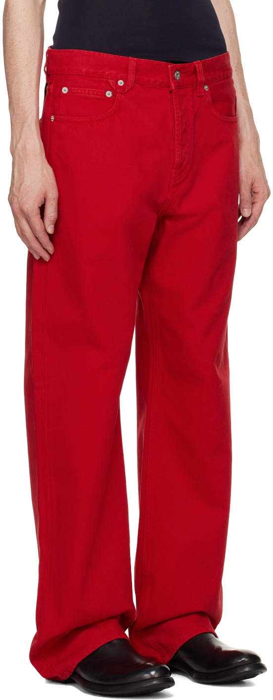 JACQUEMUS Red La Casa 'Le de Nîmes droit' Jeans Jacquemus
