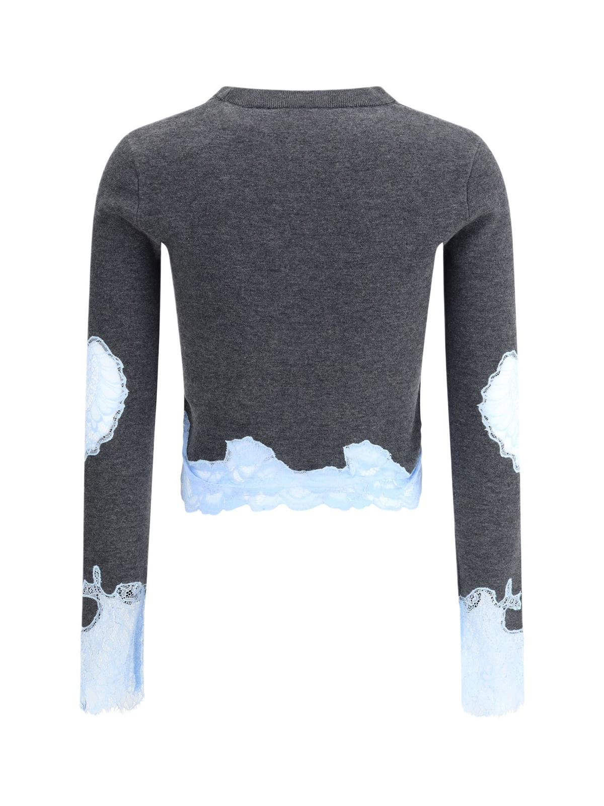 self-portrait Contrast Lace Knit Sweater Self-Portrait