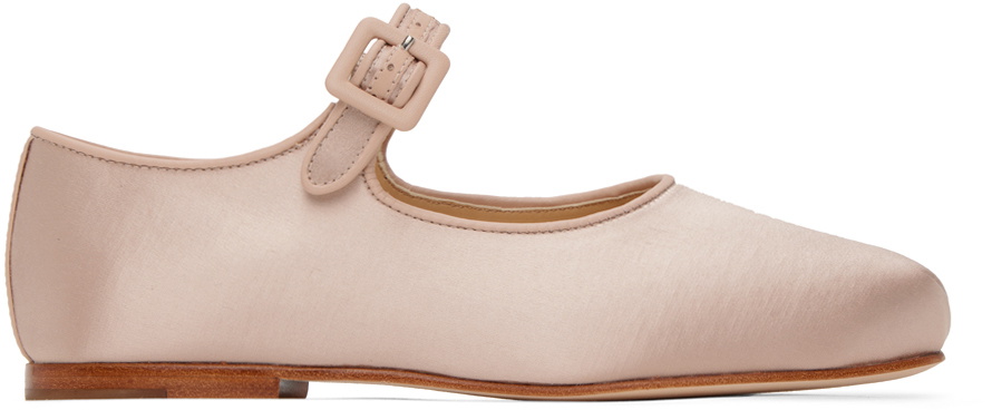 Sandy Liang SSENSE Exclusive Pink Mary Jane Pointe Ballerina Flats ...