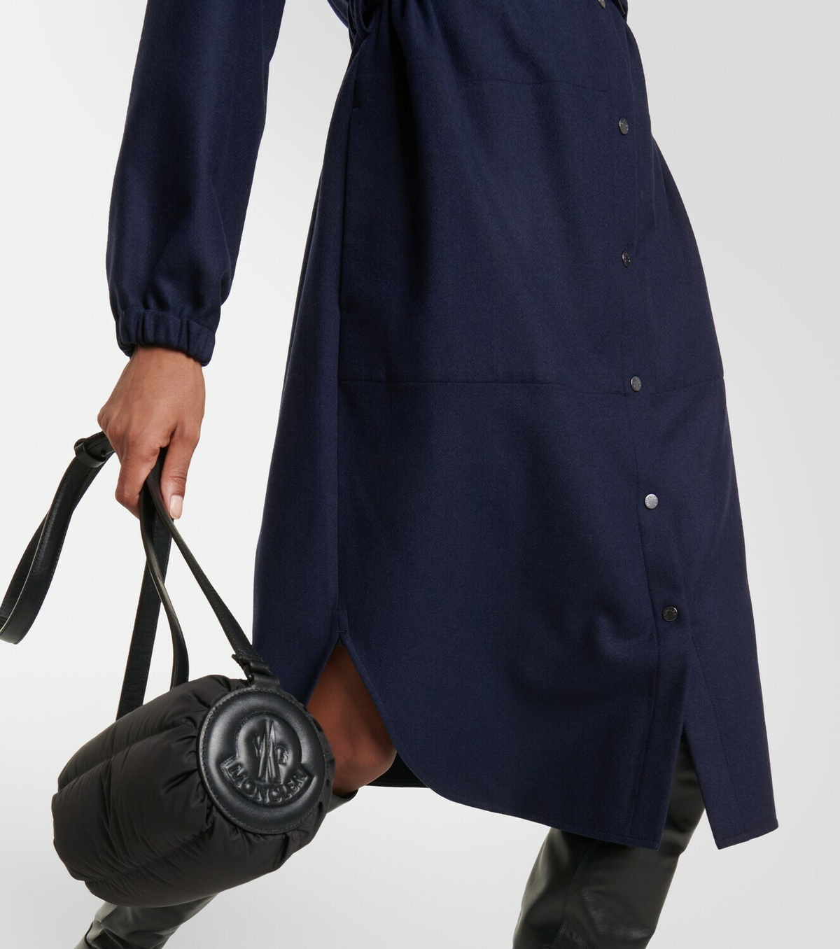 Moncler Wool-blend midi dress Moncler
