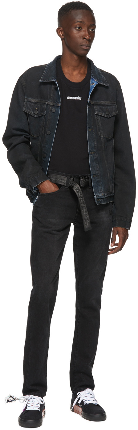 Off-White Black Denim Stencil Jacket Off-White