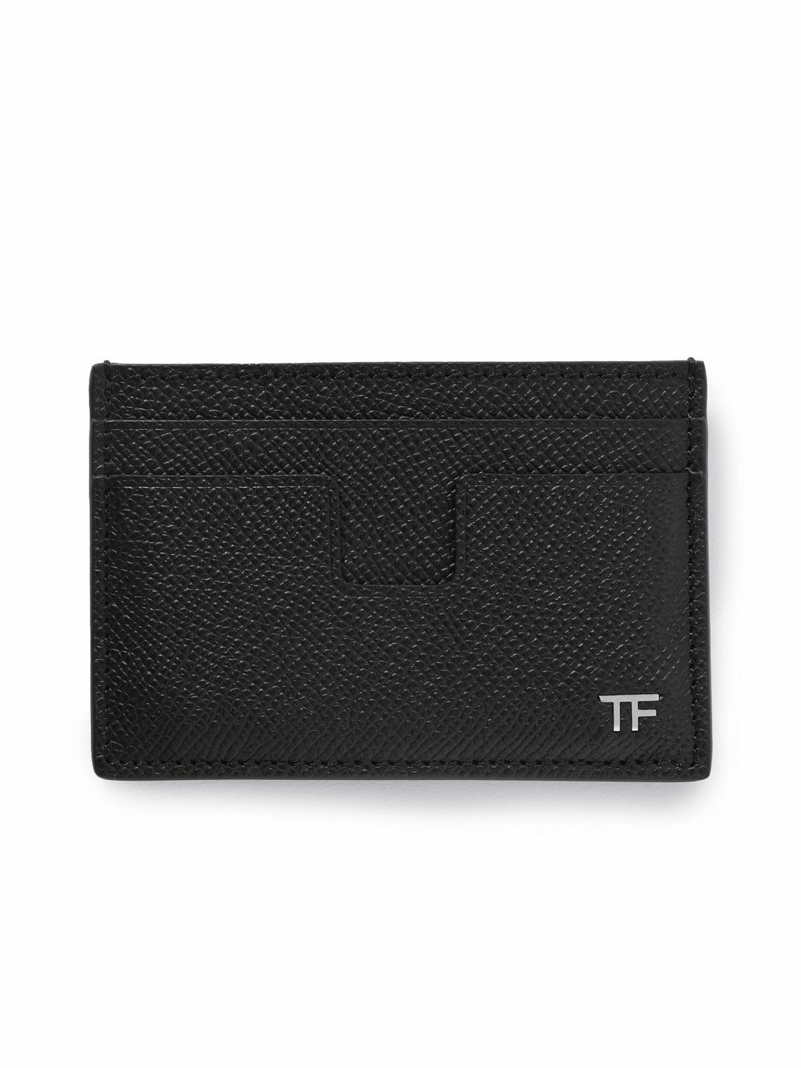 TOM FORD - Logo-Appliquéd Full-Grain Leather Cardholder TOM FORD