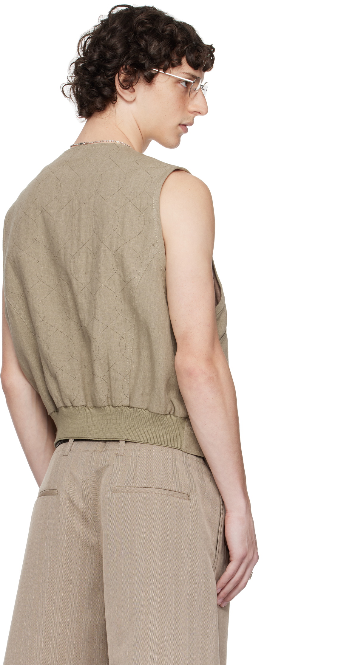 OUR LEGACY WORK SHOP Emporio Armani Beige Volo Vest Our Legacy