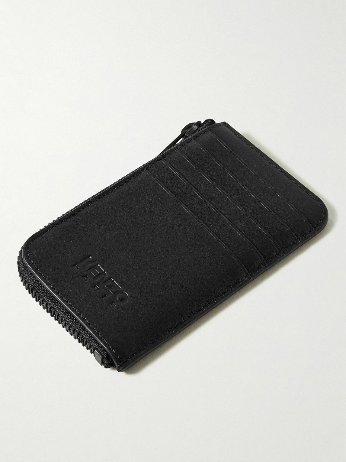 KENZO - Logo-Embossed Leather Zip-Around Cardholder Kenzo