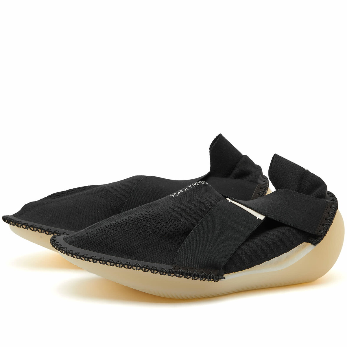 Y-3 Men's Itogo Sneakers in Black/Cream/White Y-3