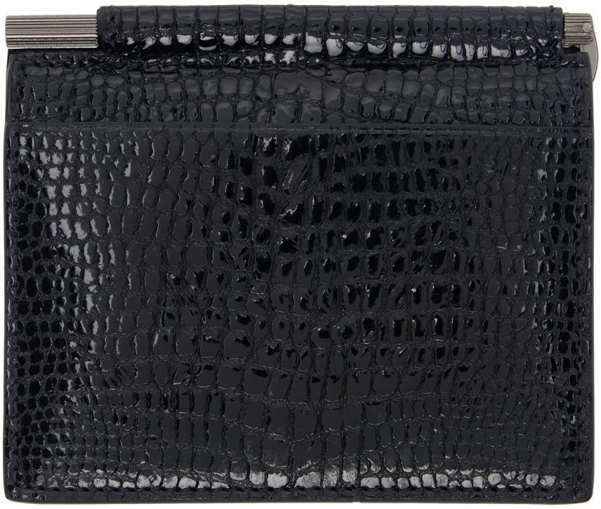 TOM FORD Black Leather Folding Money Clip Card Holder TOM FORD