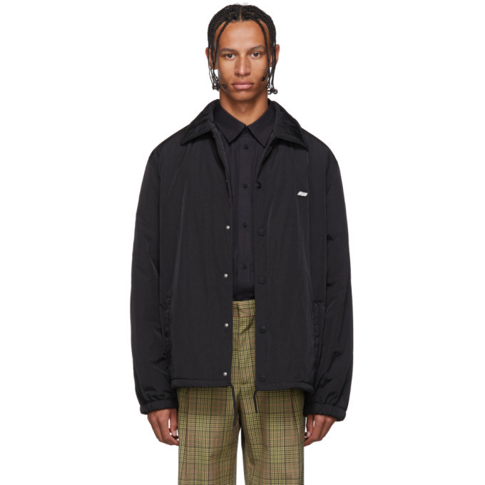 MSGM Black Nylon Patch Jacket MSGM