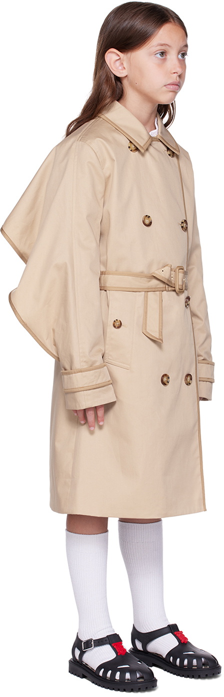 Burberry Kids Beige Belted Trench Coat Burberry