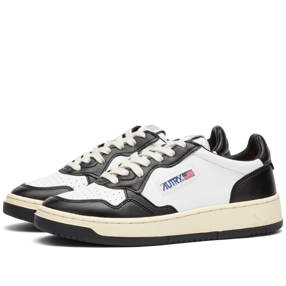 Autry Women's Medalist Low Sneakers in Black/White Autry