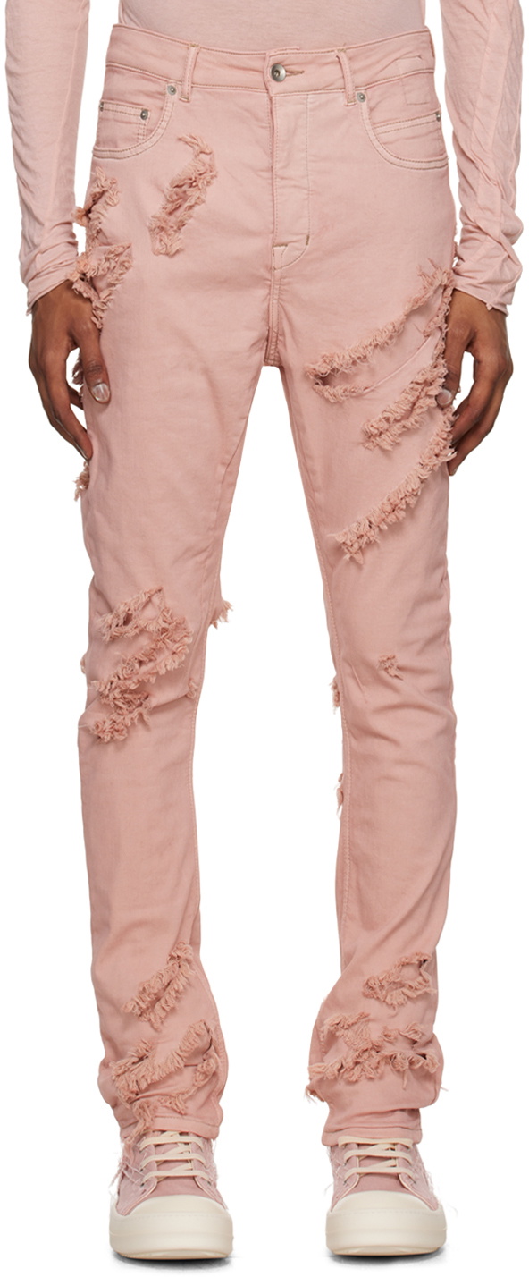 Rick Owens DRKSHDW Pink Detroit Jeans Rick Owens Drkshdw