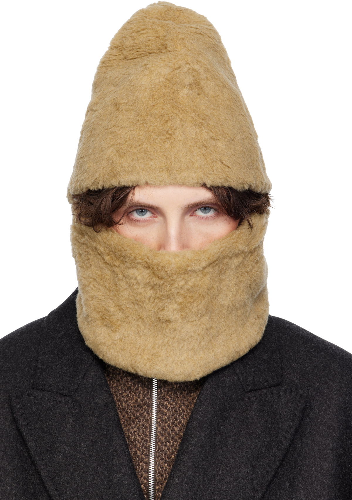 OUR LEGACY Beige Faux-Shearling Snood Our Legacy