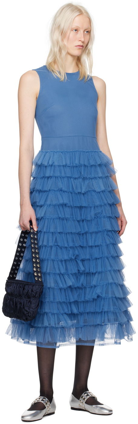 Molly Goddard Blue Teresa Midi Dress Molly Goddard