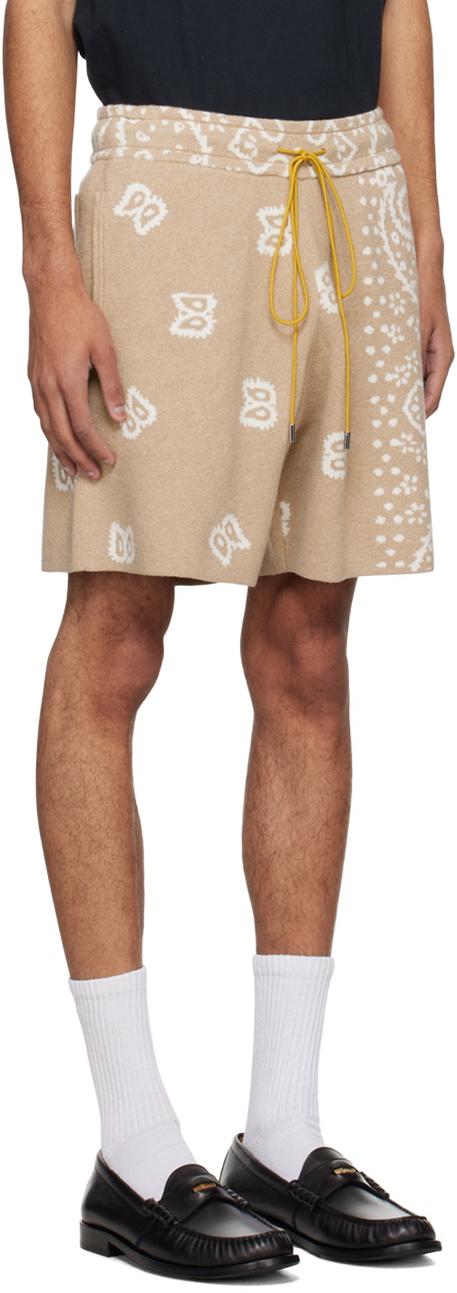 Rhude Tan Bandana Shorts Rhude