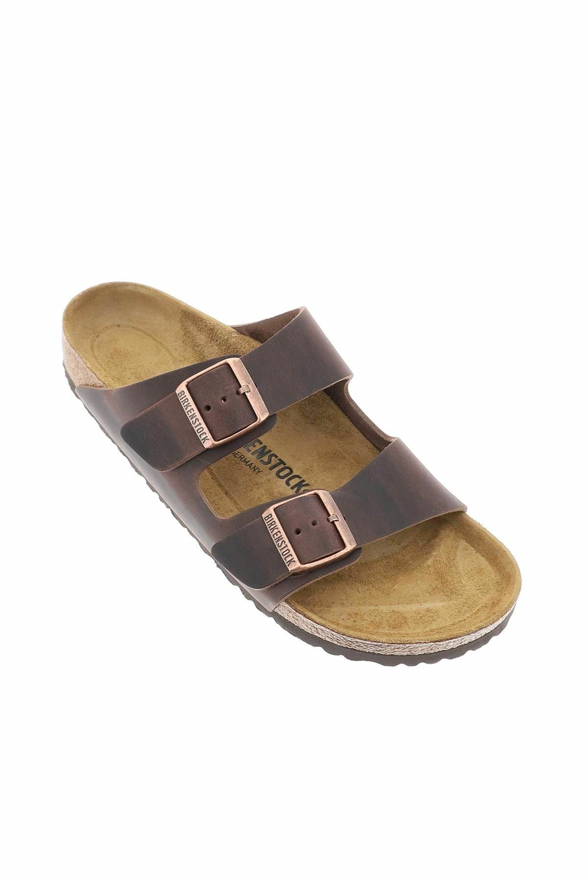 BIRKENSTOCK arizona slides narrow fit Brown Birkenstock