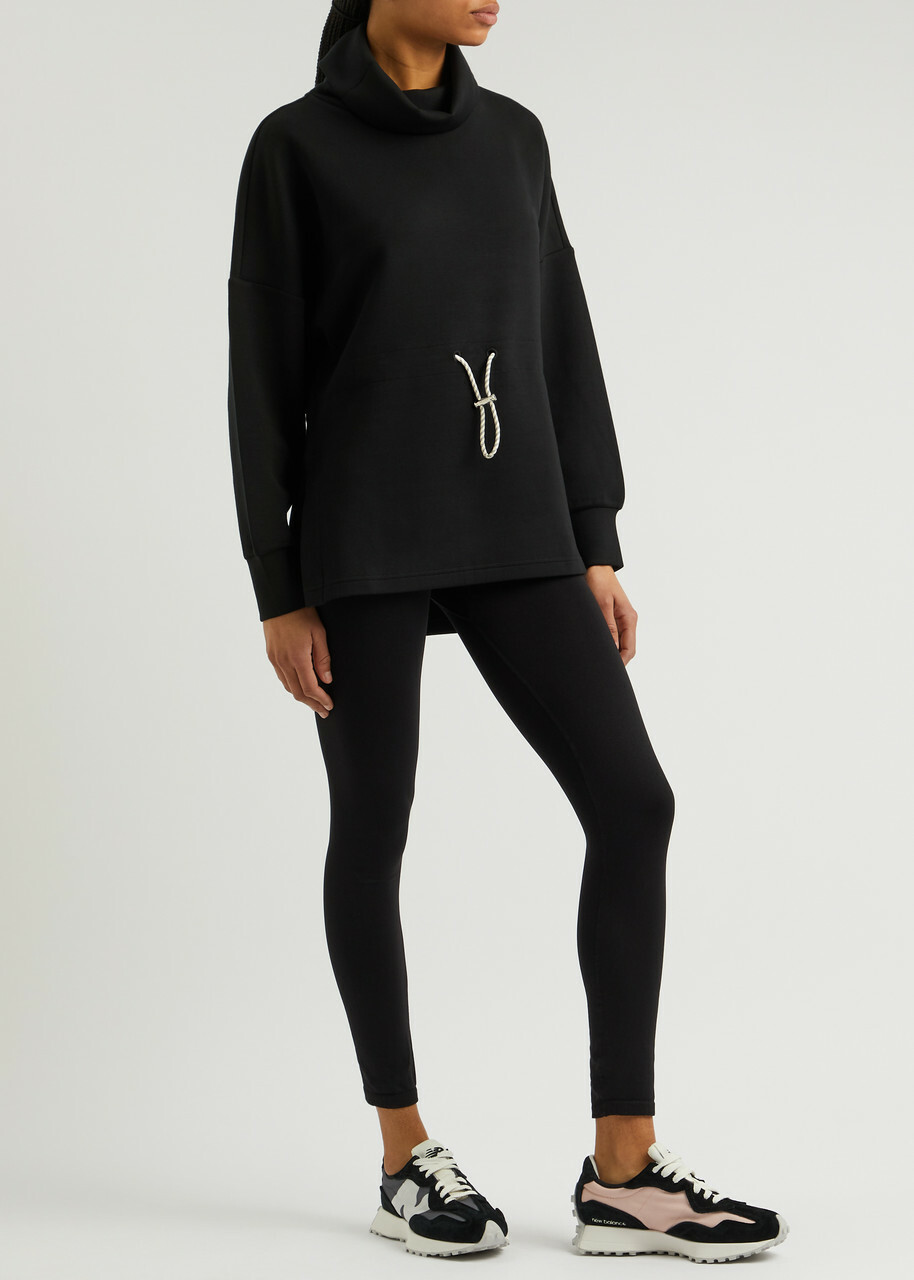 Varley Freya Stretch-jersey Sweatshirt Black Varley