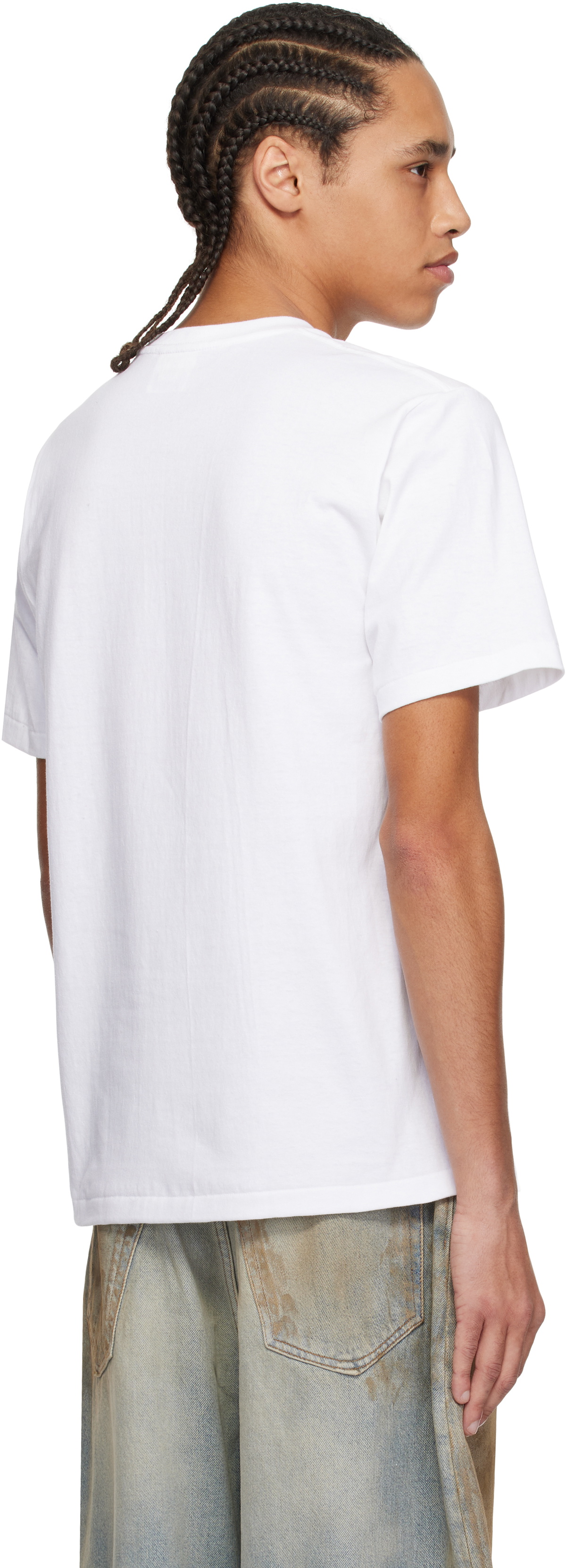 BAPE White Stencil Circle Ape Face T-shirt A Bathing Ape