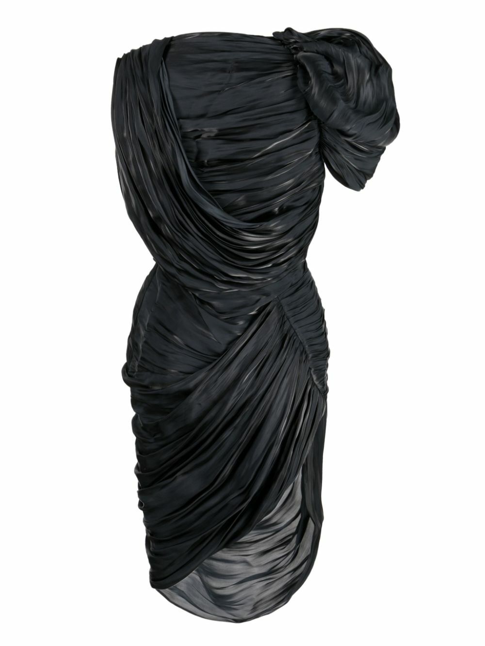 Versace Grey Draped Asymmetric Dress Versace
