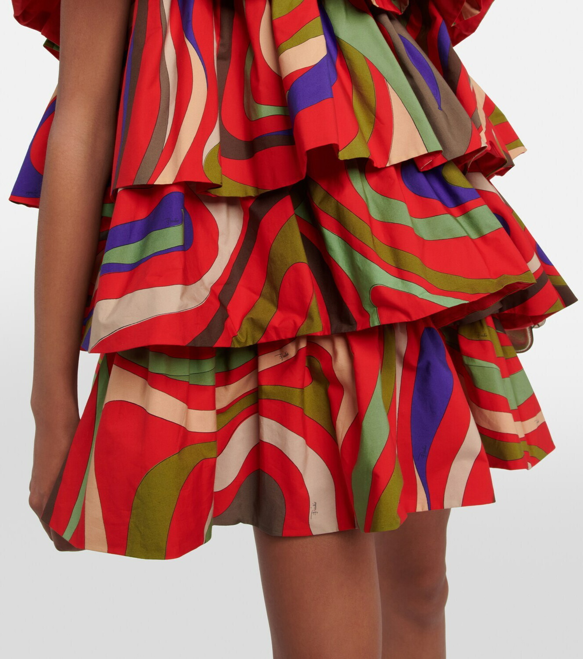 Pucci - Printed cotton one-shoulder minidress Emilio Pucci