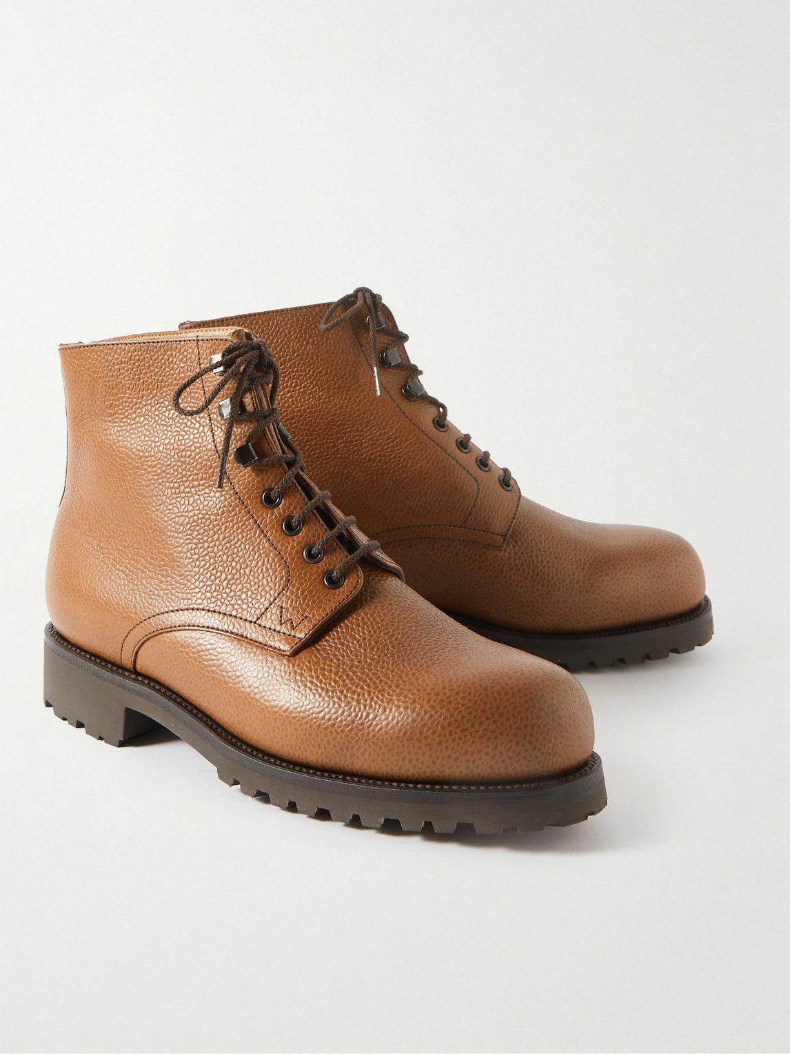 J.M. Weston - Full-Grain Leather Lace-Up Boots - Brown J.M. Weston