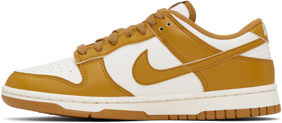 Nike White & Brown Dunk Low Retro Sneakers Nike