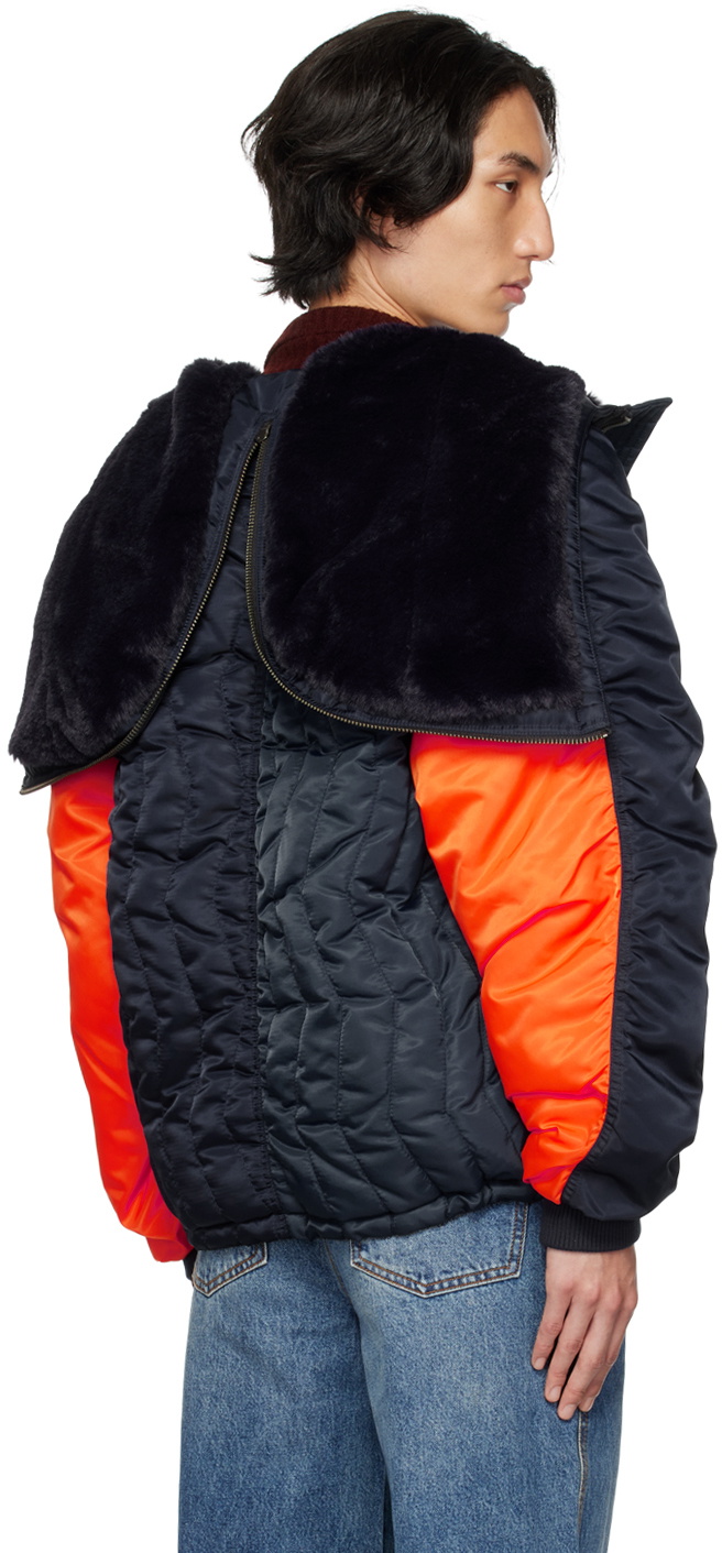 Andersson Bell Navy Insulated Bomber Jacket Andersson Bell