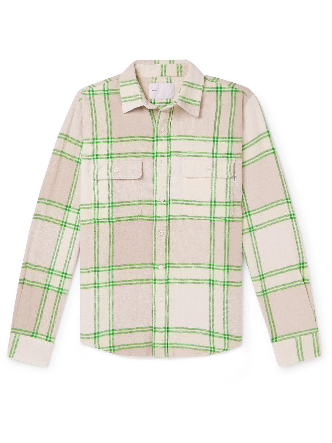Adsum - Checked Cotton-Flannel Shirt - Green Adsum
