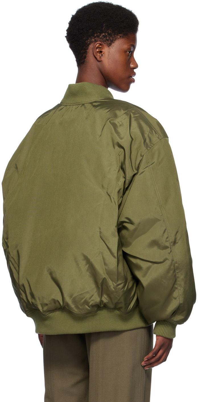 WARDROBE.NYC Khaki Reversible Down Bomber Jacket WARDROBE.NYC