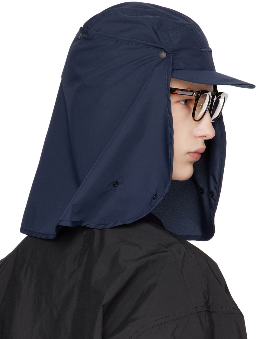 meanswhile Navy Feather Smooth Shade Cap