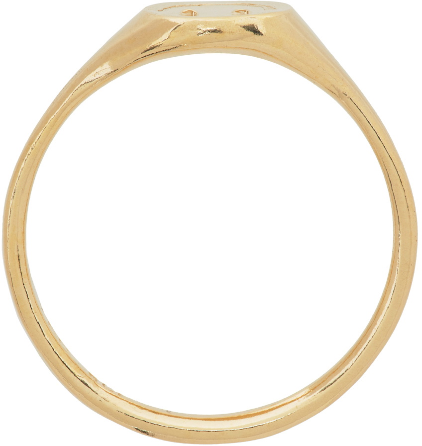 Seb Brown Gold Smiley Ring Seb Brown