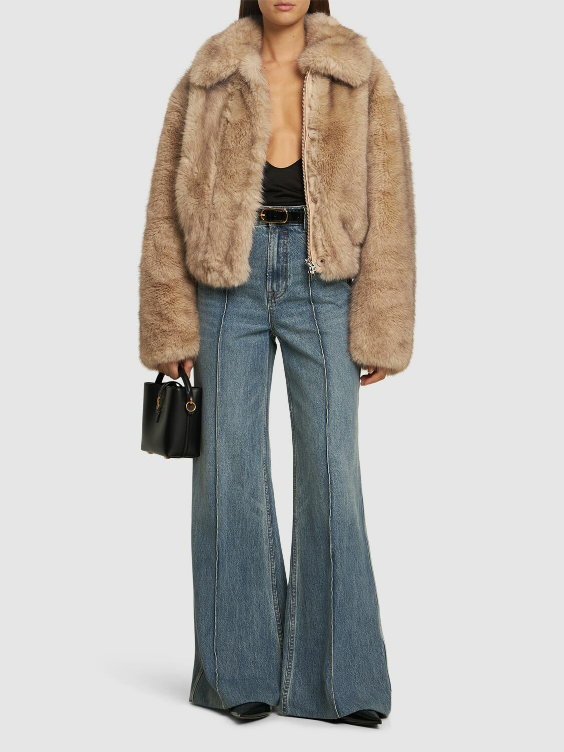 STAND STUDIO Lena Faux Fur Jacket Stand Studio