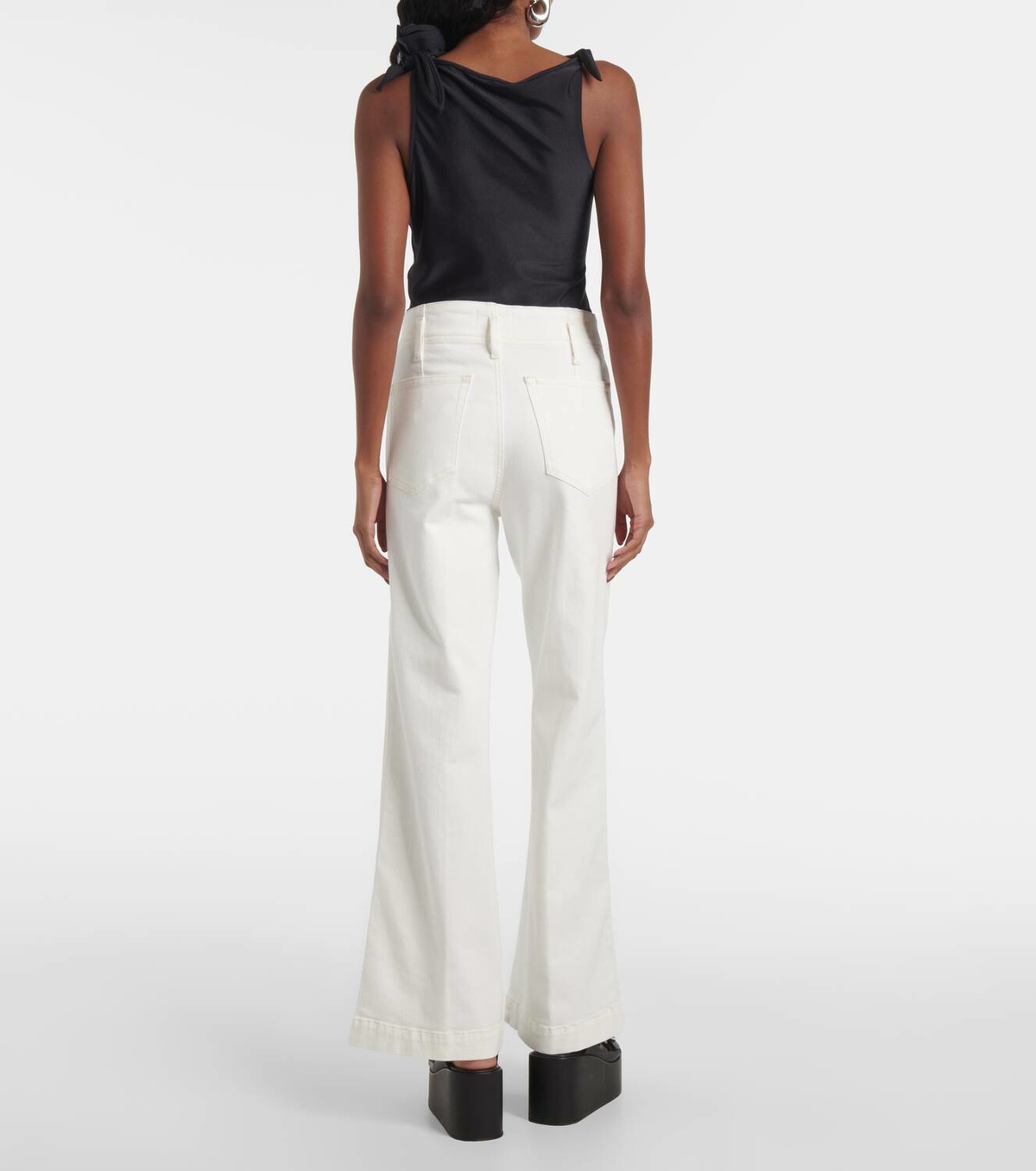 Frame The Seamed Wide high-rise pants Frame Denim