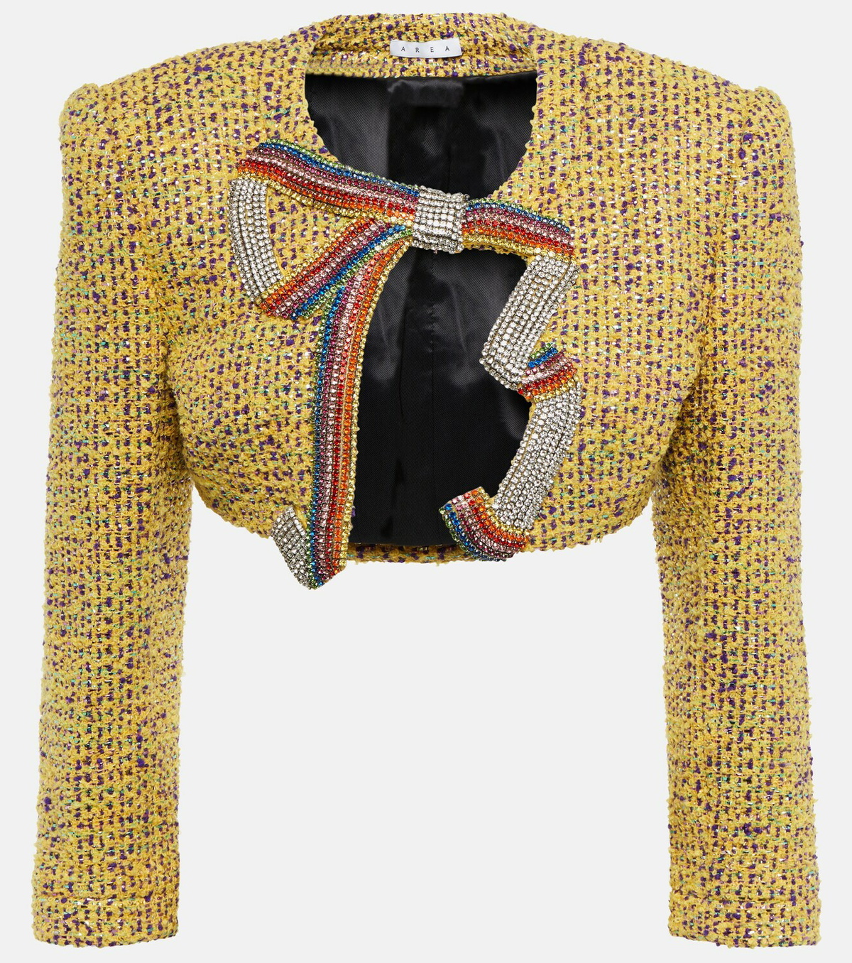 Area - Embellished cropped tweed jacket AREA