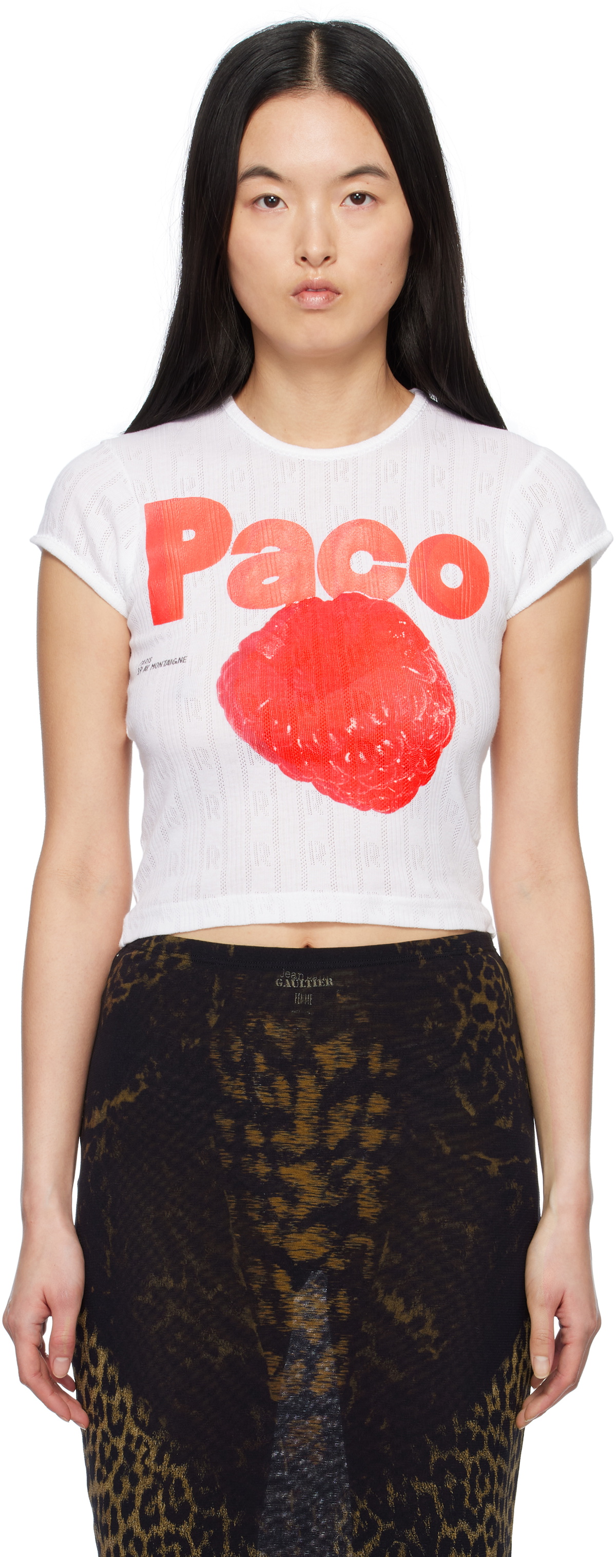 Rabanne White Crop T-shirt Paco Rabanne