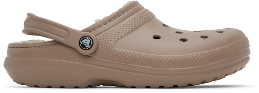 Crocs Beige Classic Lined Clogs Crocs
