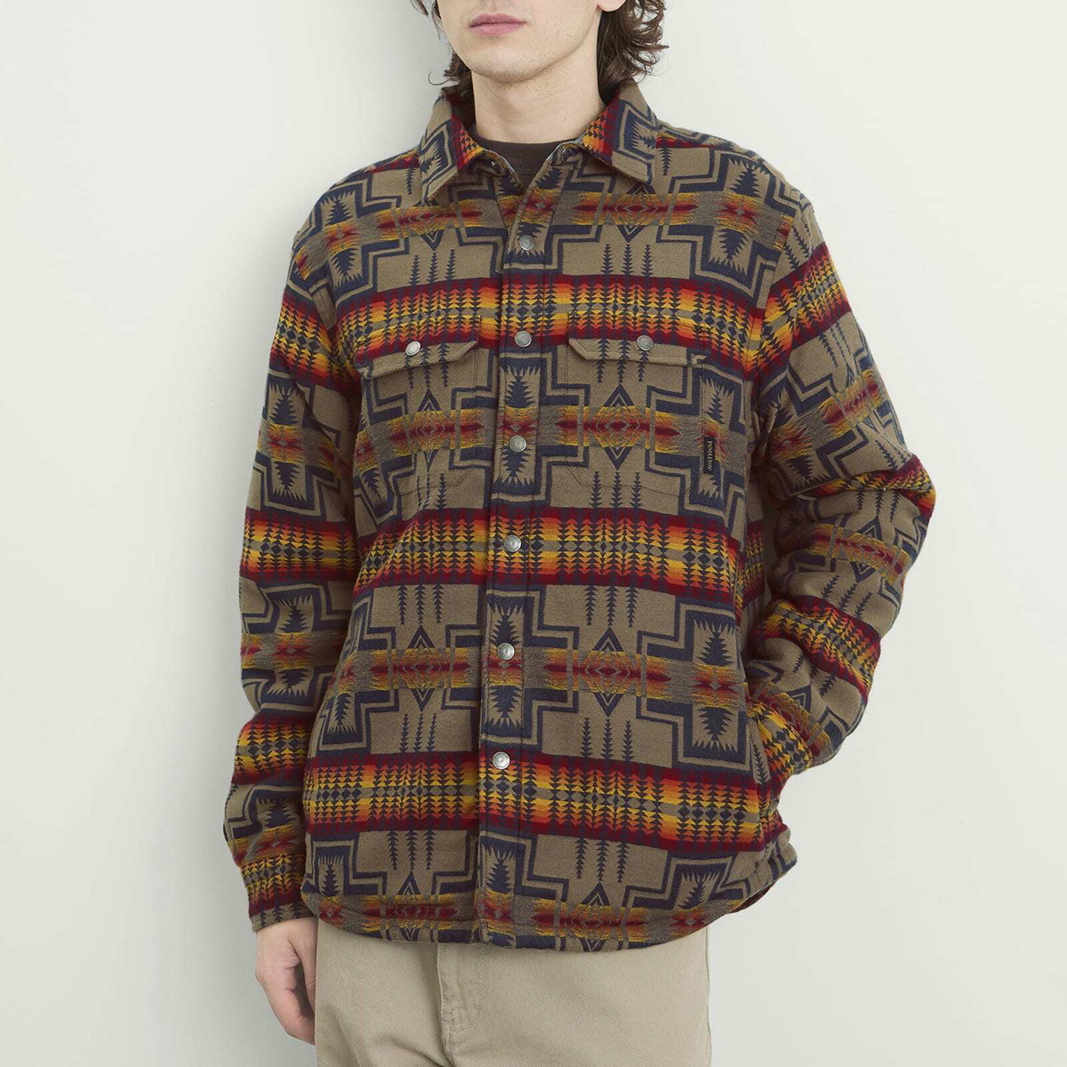 Pendleton Men's Bay City Overshirt in Harding Navy Pendleton