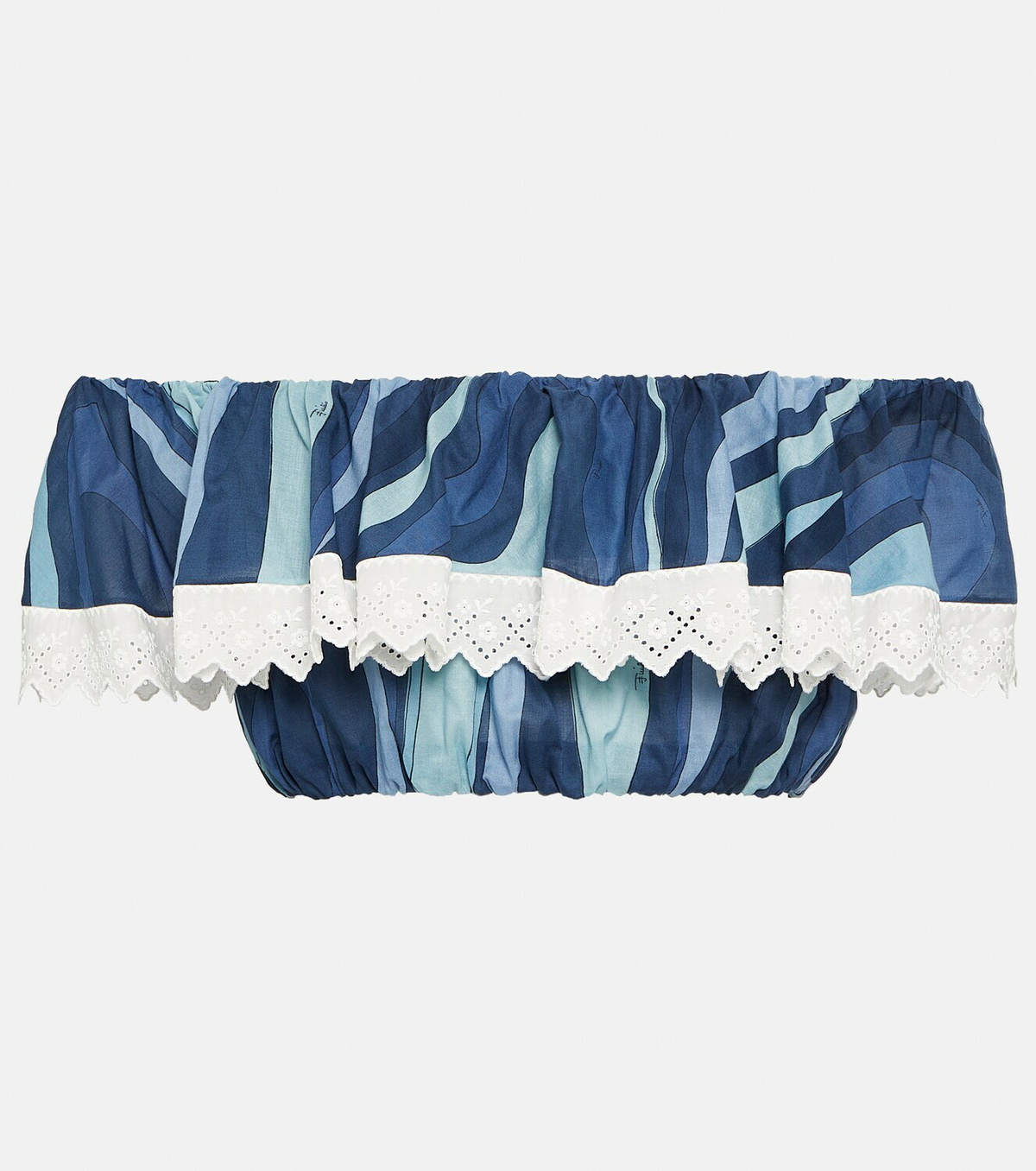 Pucci Marmo-print cotton crop top Emilio Pucci