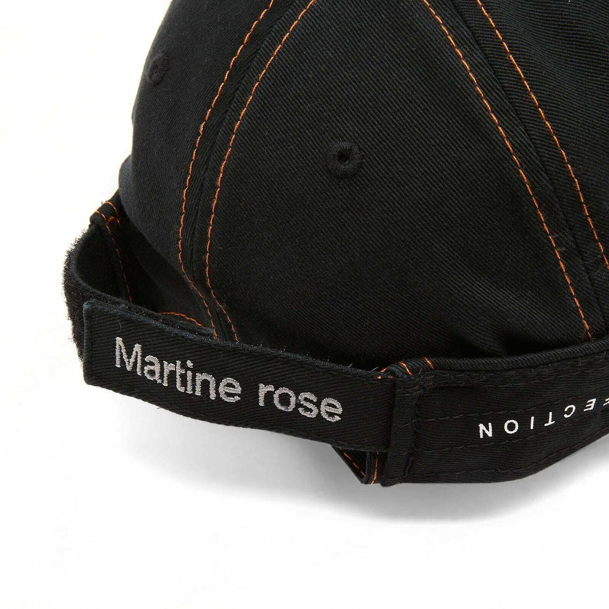 Martine Rose Women's Local Hero Cap in Black/Orange Martine Rose
