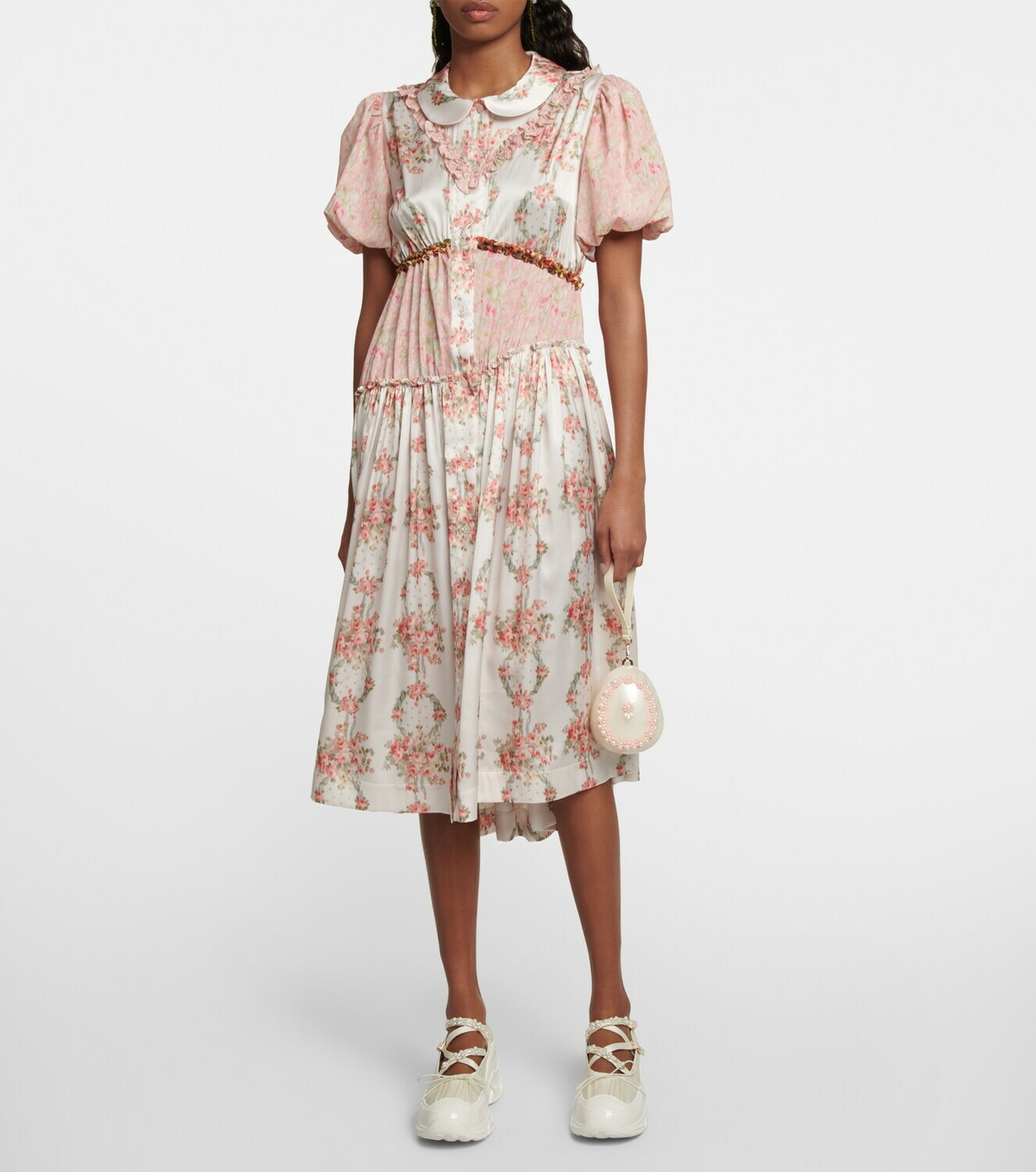 Simone Rocha - Patchwork floral midi dress Simone Rocha