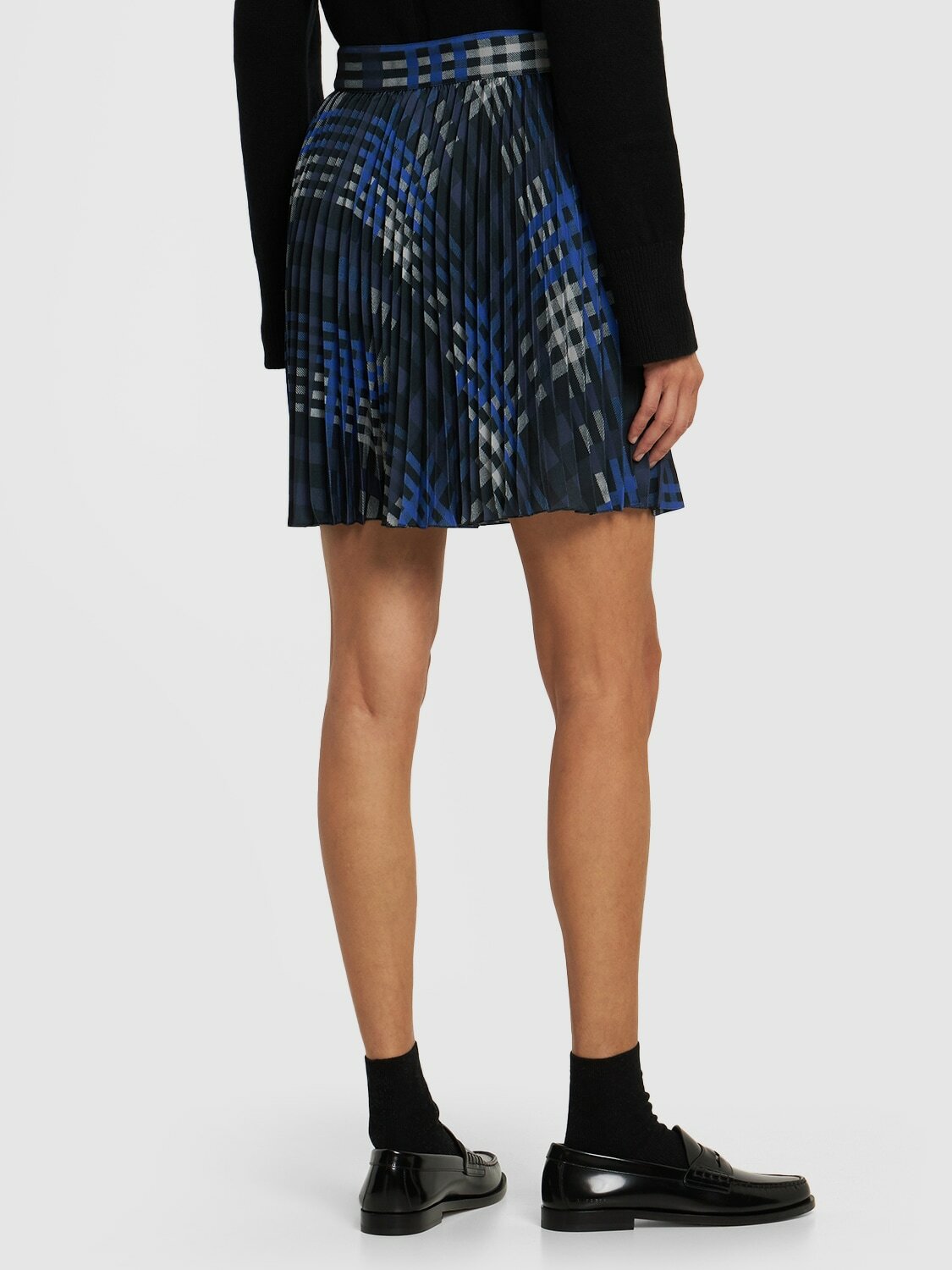 MSGM - Pleated Tartan Tech Mini Skirt MSGM