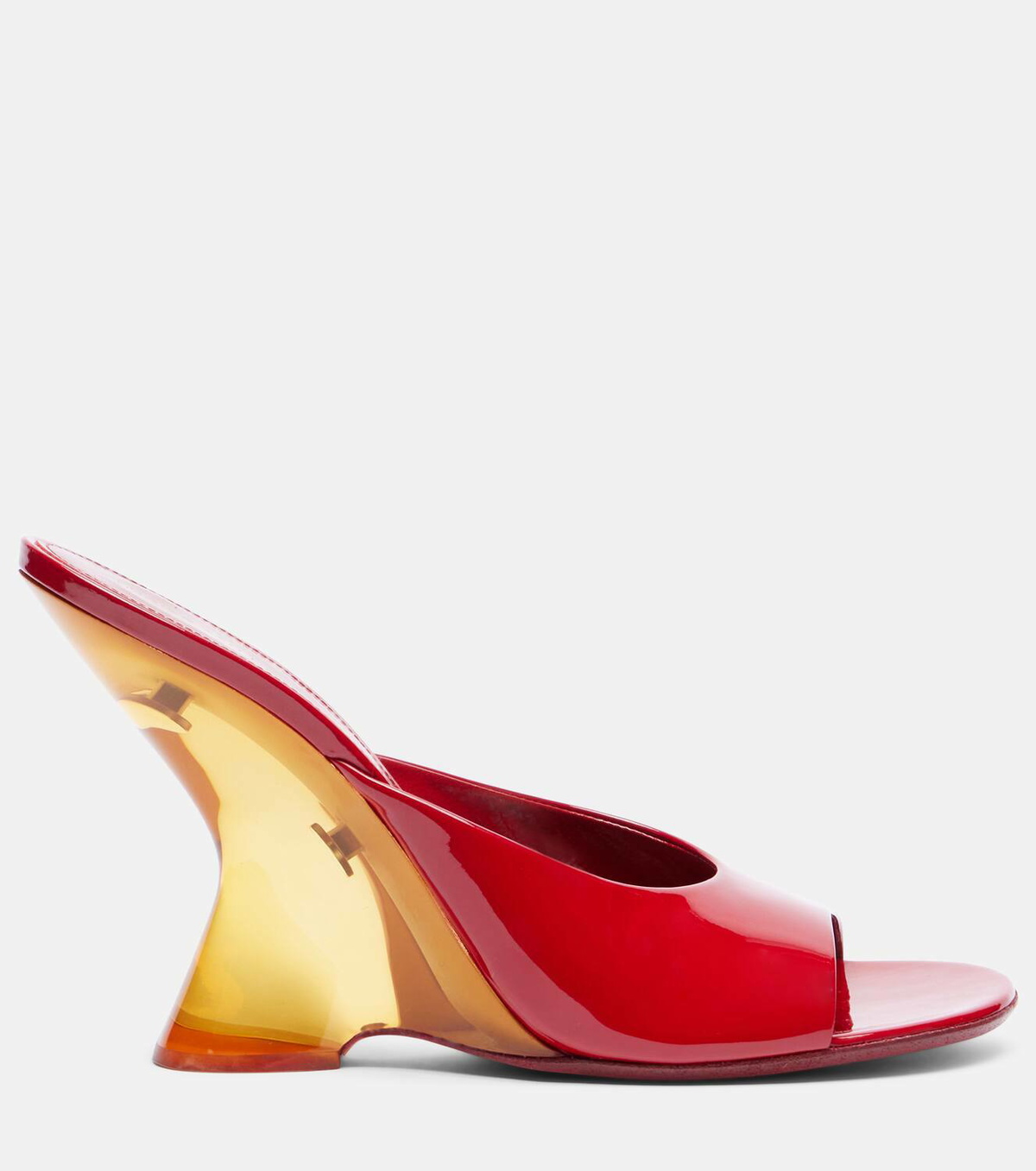 Dries Van Noten Patent leather wedge mules Dries Van Noten