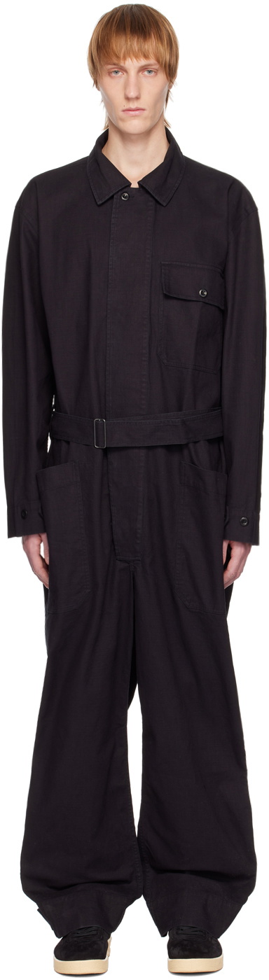 MHL by Margaret Howell Navy Belted Overalls MHL by Margaret Howell