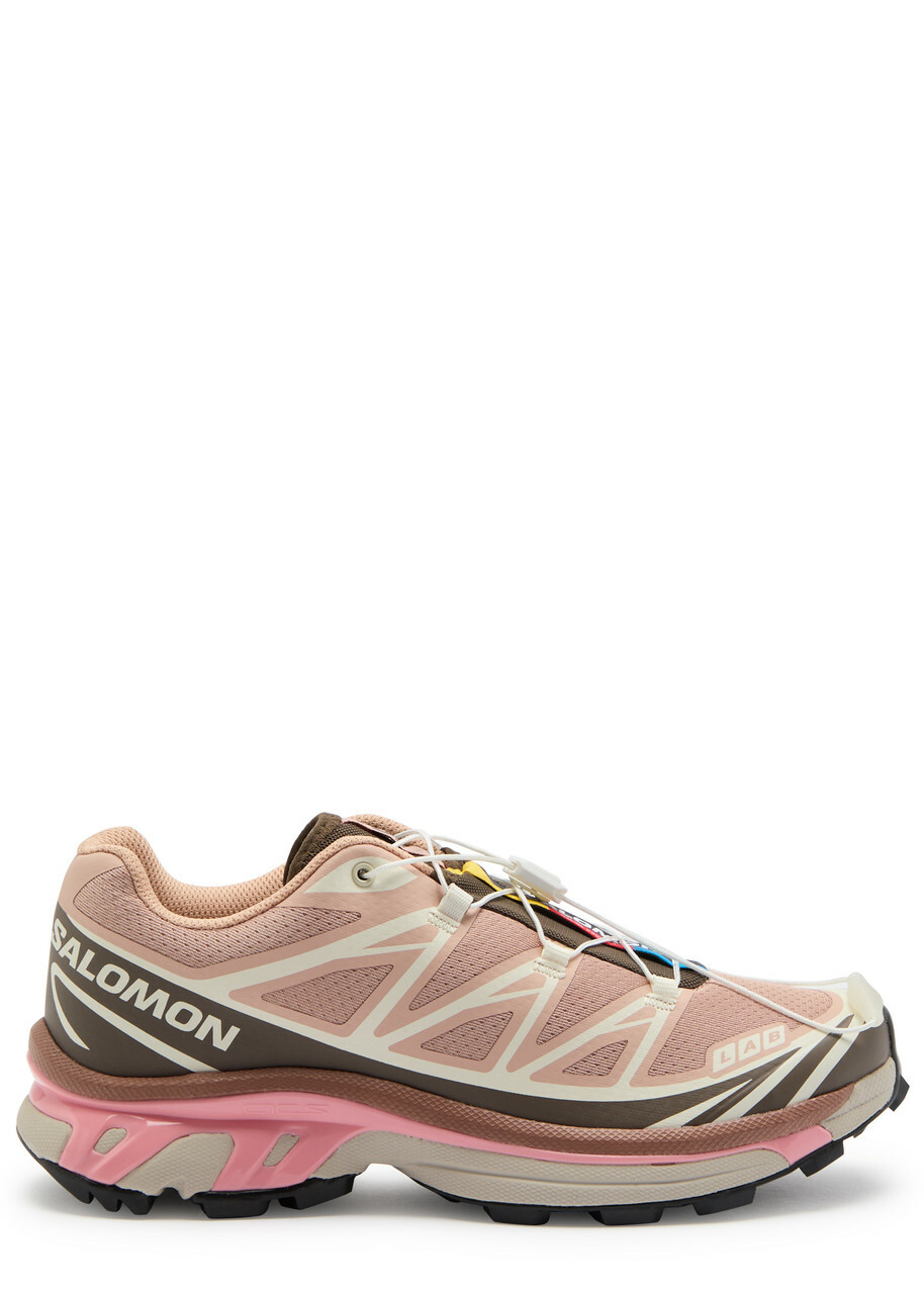 Salomon XT-6 Panelled Mesh Sneakers Pink Salomon