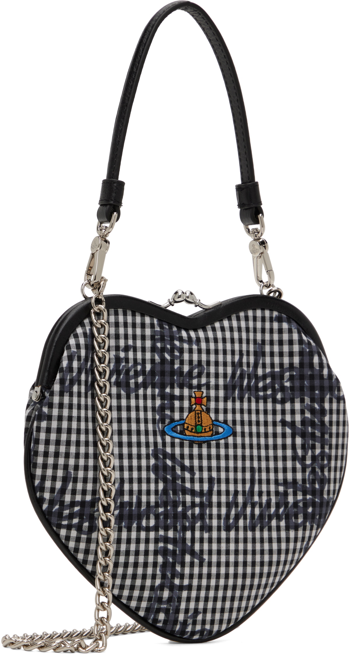 Vivienne Westwood Black & White Belle Heart Frame Bag Vivienne Westwood