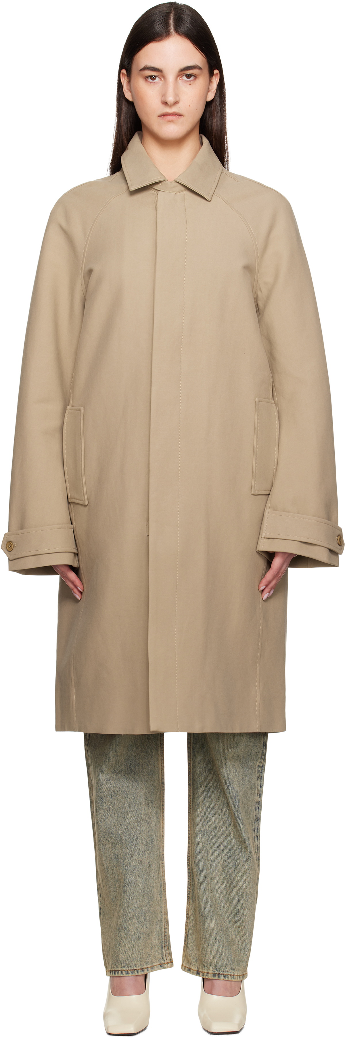 Entire Studios Beige Duster Trench Coat Entire Studios