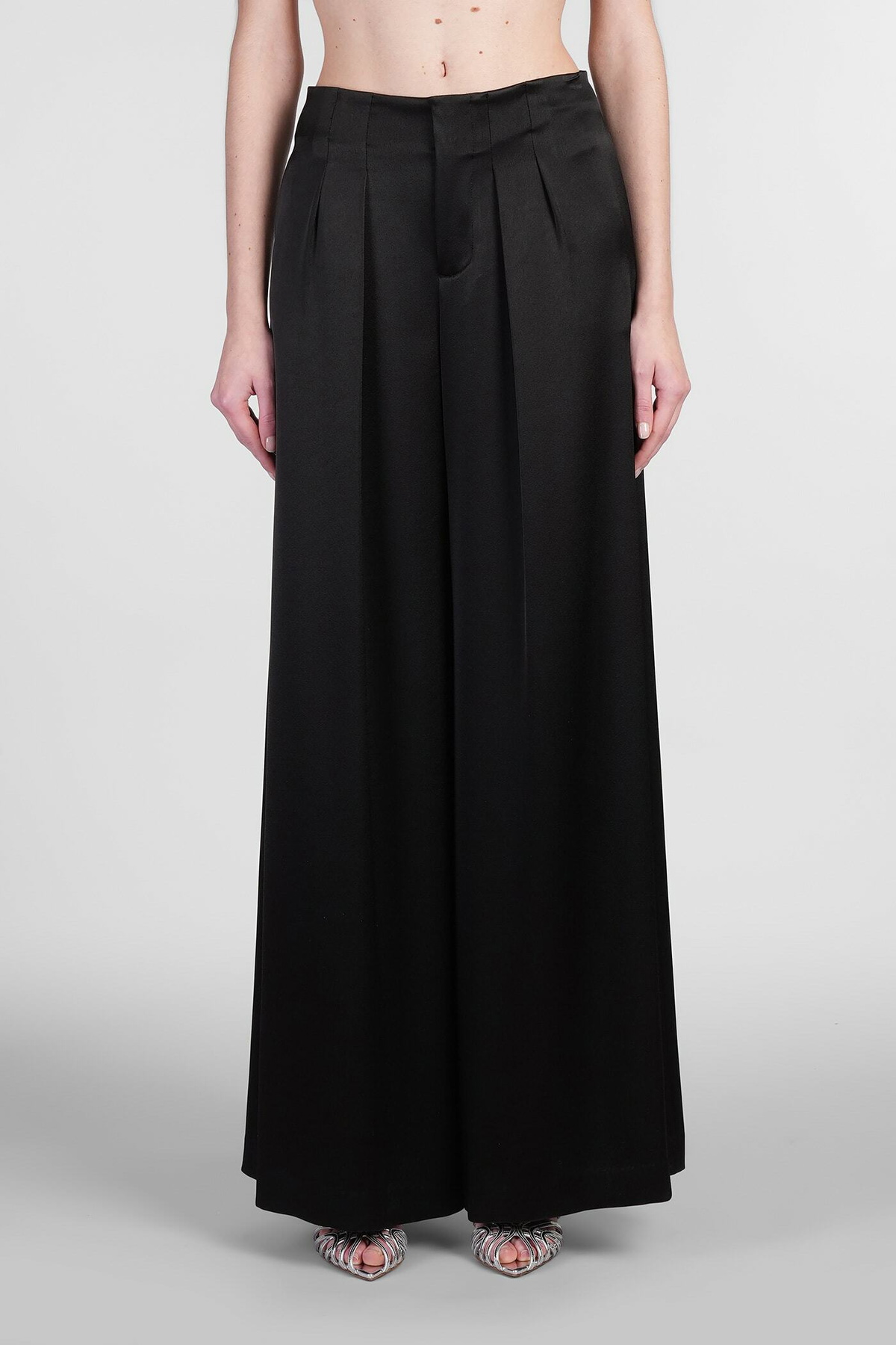Alice + Olivia Eloise Pants In Black Triacetate Alice + Olivia