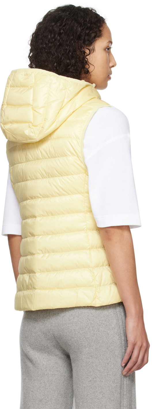 Moncler Yellow Glygos Down Vest Moncler