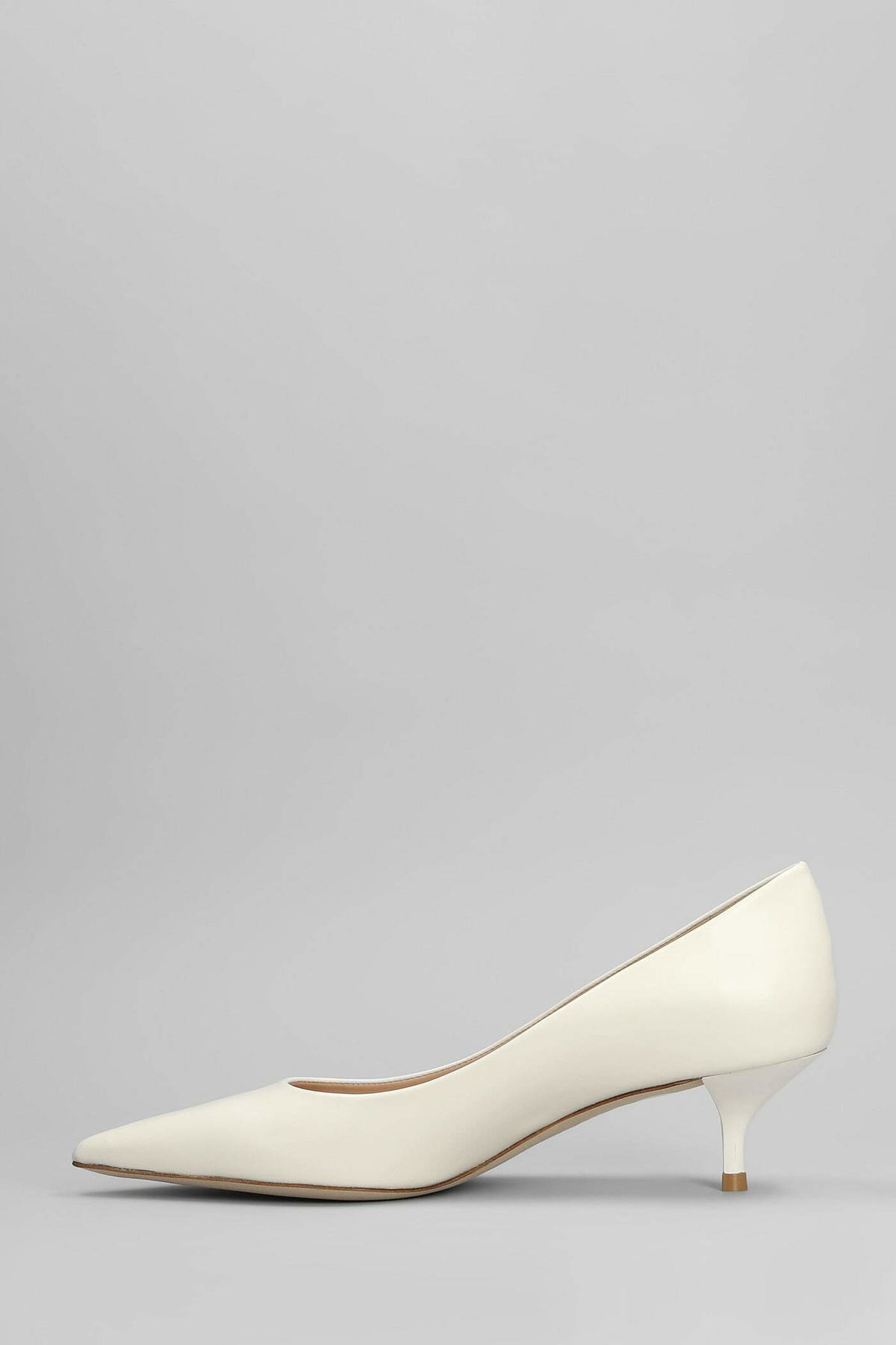 Stuart Weitzman Stuart Power 50 Pumps In White Leather Stuart Weitzman