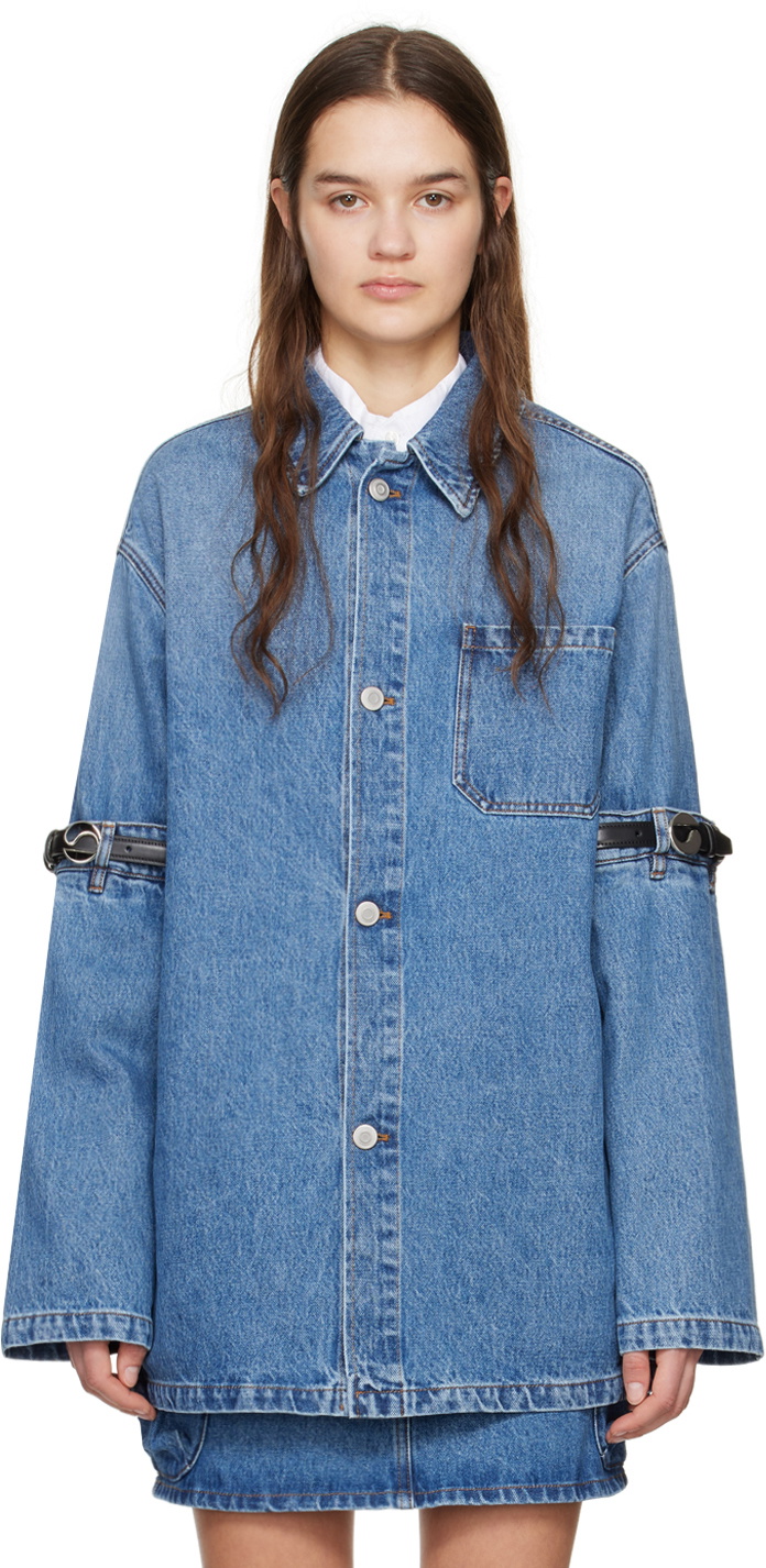 Coperni Blue Open Elbow Denim Jacket Coperni