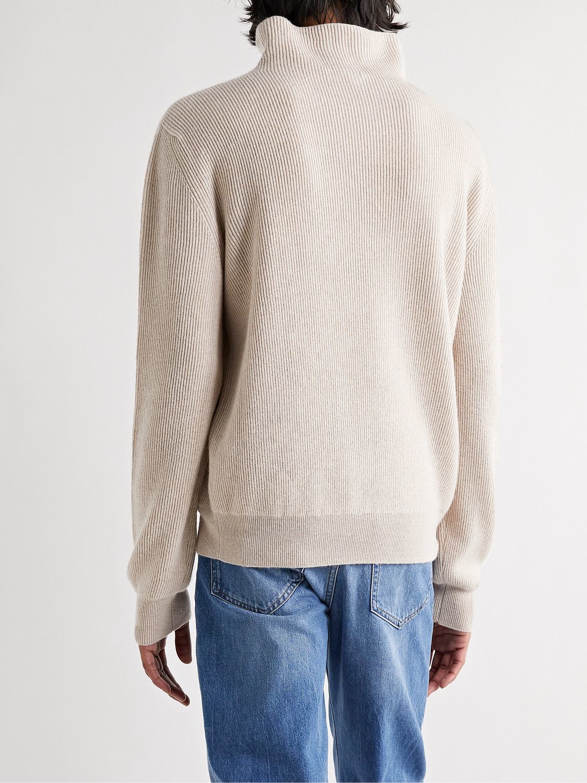 The Row - Daniel Ribbed Cashmere Rollneck Sweater - Neutrals The Row